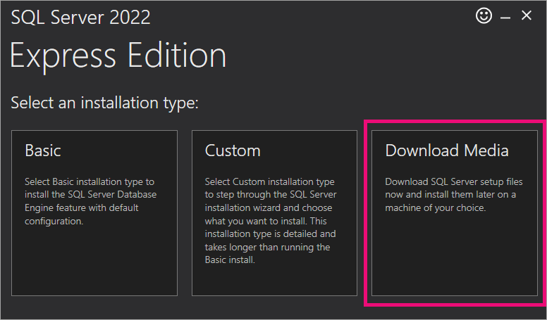 Installing Microsoft SQL Server Express with Management Tools to MYOBACCT Instance